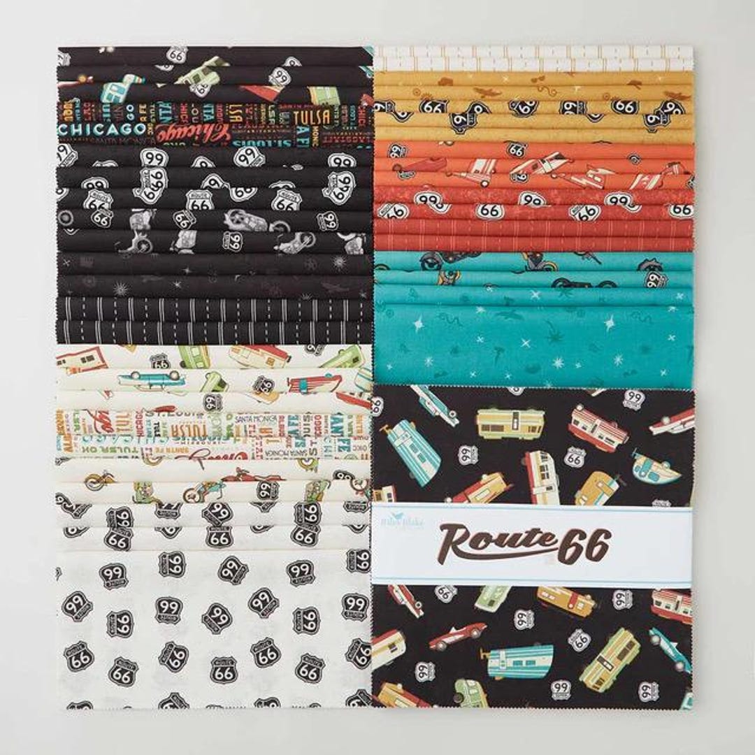Riley Blake Route 66 Fabric Collection 10" Stacker (42 Pieces per Bundle) - Etsy