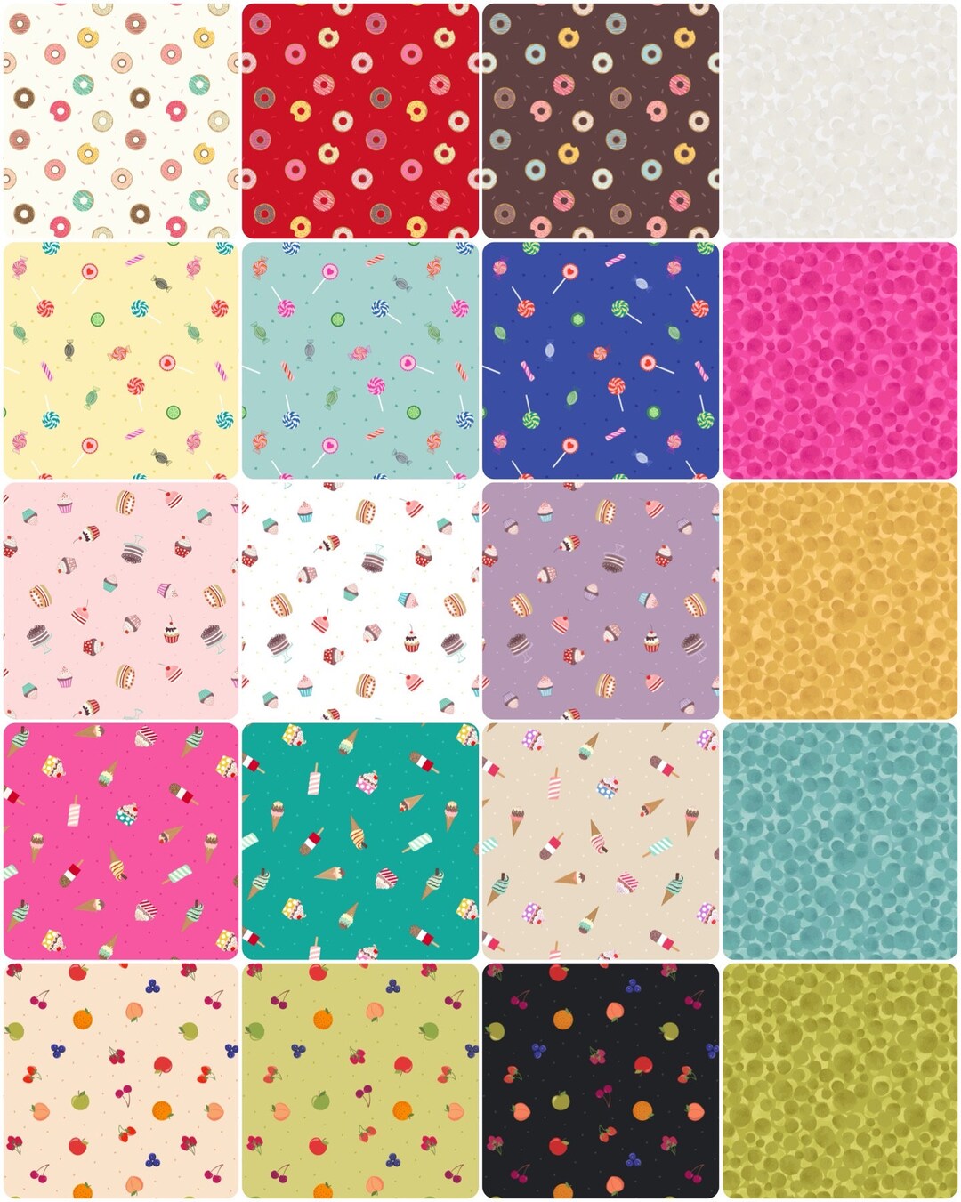 Lewis & Irene Small Things Sweet Fabric Collection 20 Piece Fat Quarter ...