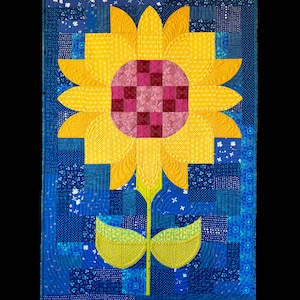 Sew Kind of Wonderful Posh Sunflower Quilt Pattern #476 Finished Size ...