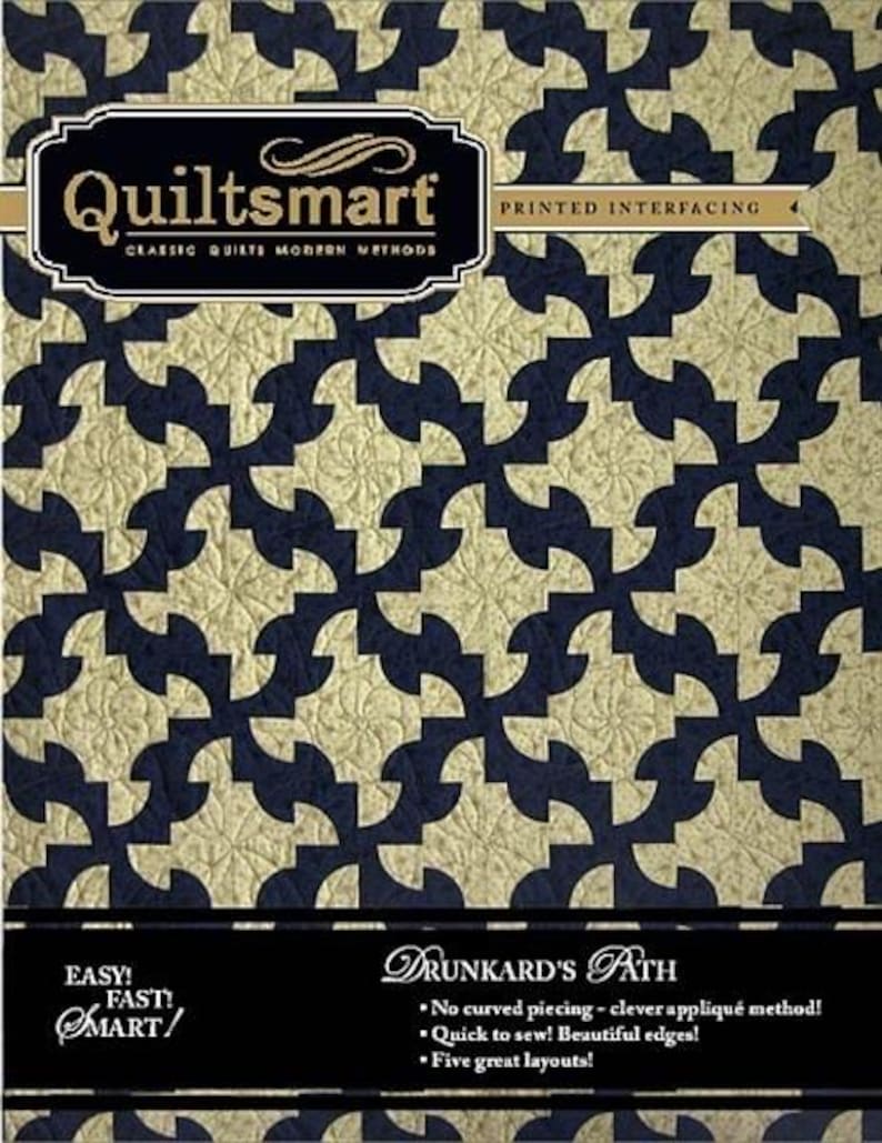 Quiltsmart Drunkard's Path Printed Interfacing Classic Pack - 3 Size ...