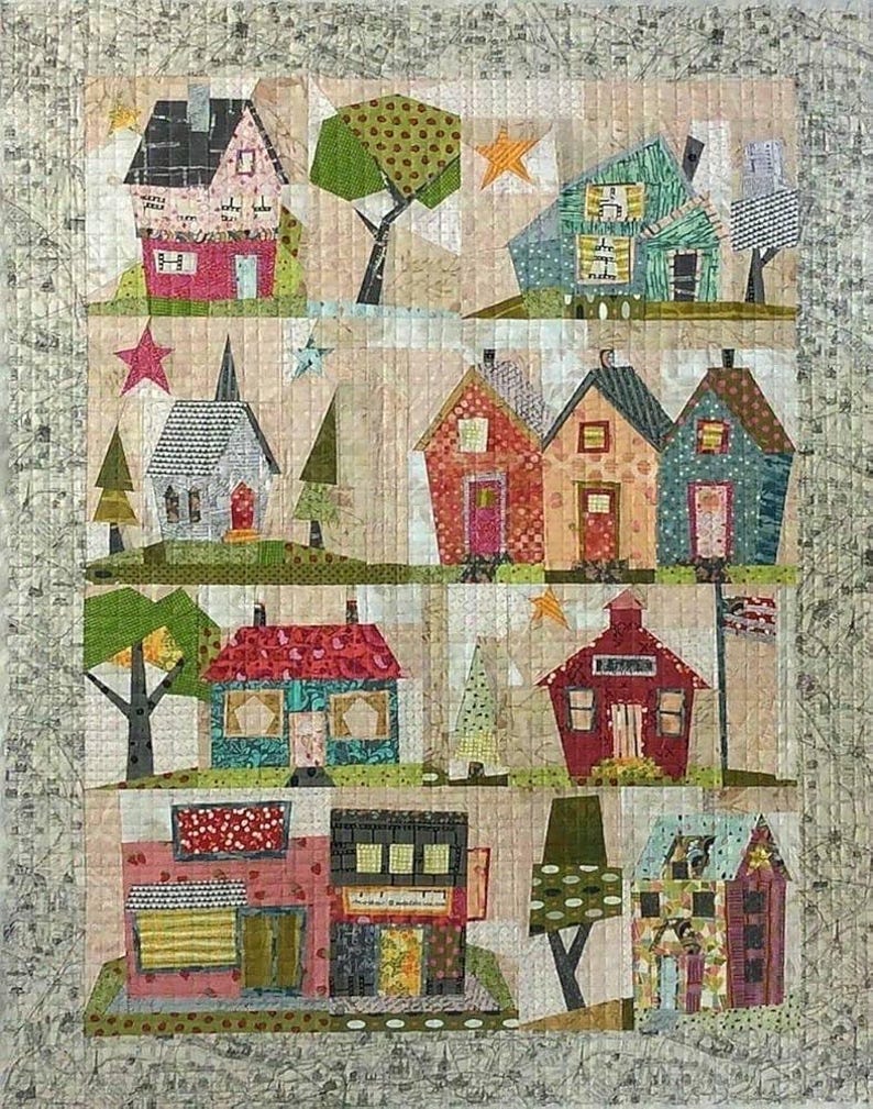 Fiberworks Laura Heine My Kinda Town Quilt Pattern Finished Size: 42 ...