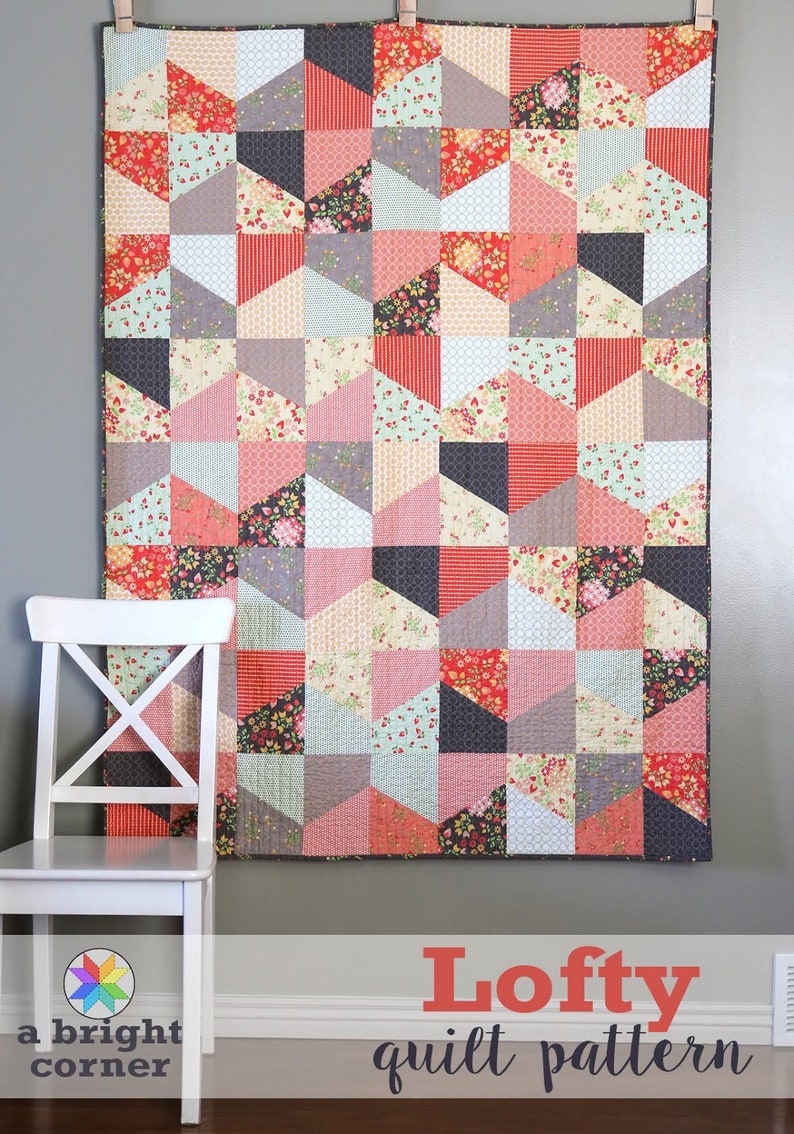 A Bright Corner Lofty Quilt Pattern 4 Size Variations per - Etsy