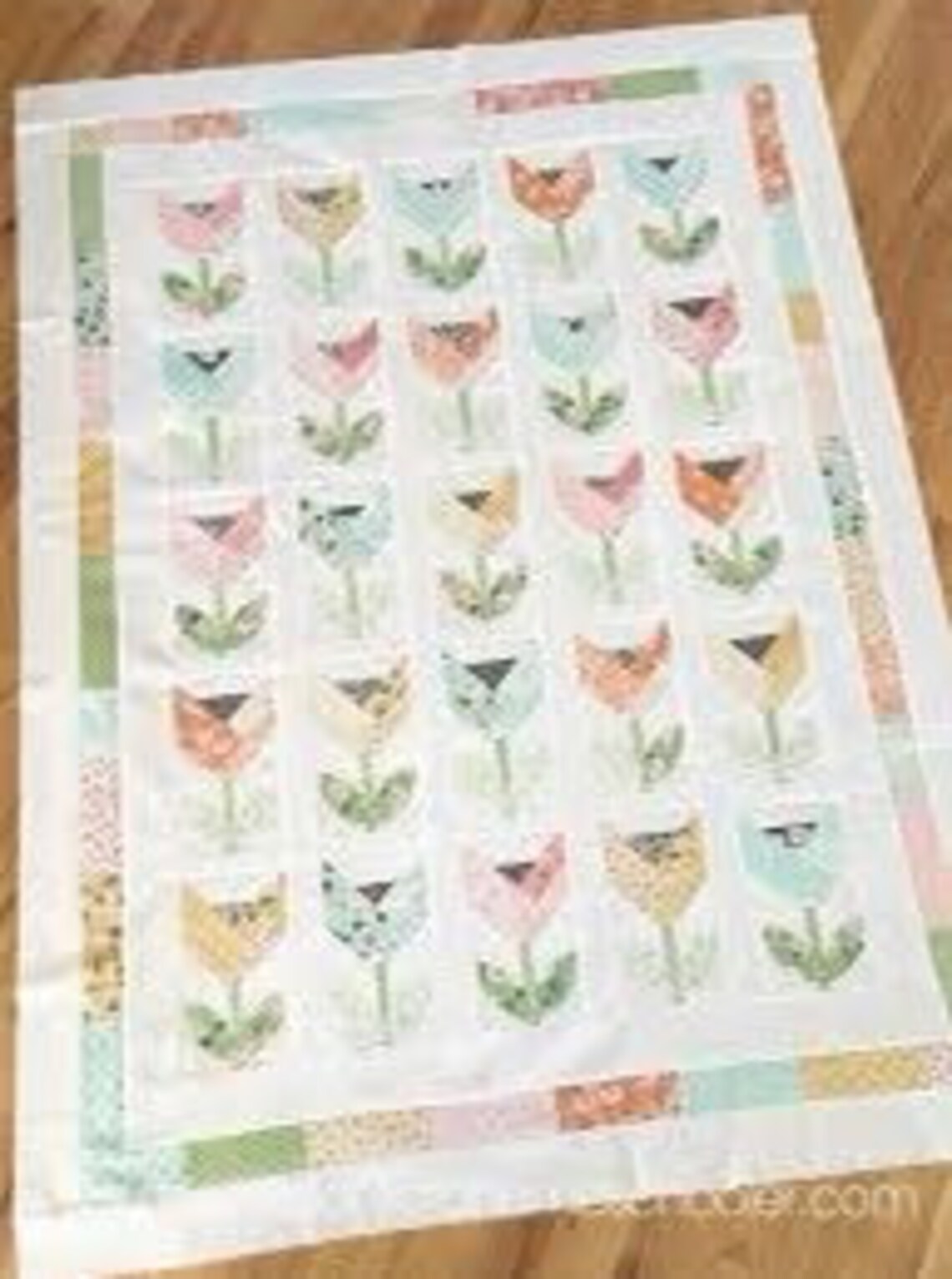 Its Sew Emma Dutch Tulips Quilt Pattern includes 4 Sizes in | Etsy