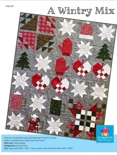 Poorhouse Quilt Designs A Wintry Mix Quilt Pattern - 2 Size Variations ...