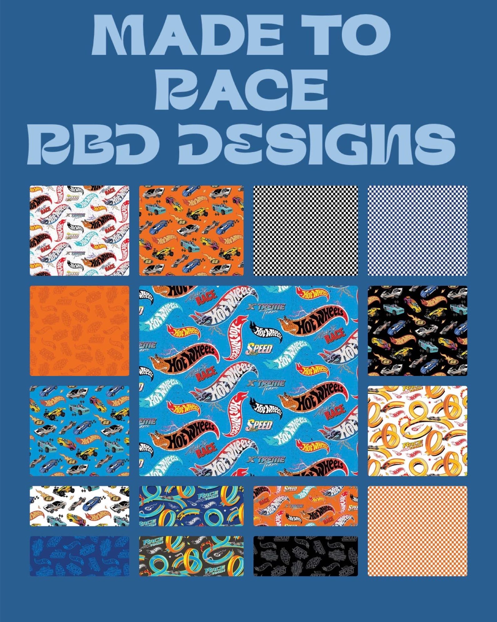 Riley Blake Made to Race Panel Quilt Kit Featuring Hot Wheels Fabric ...