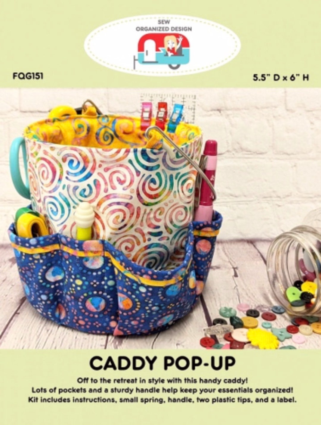 Sew Organized Design Caddy Pop up Pattern - Etsy