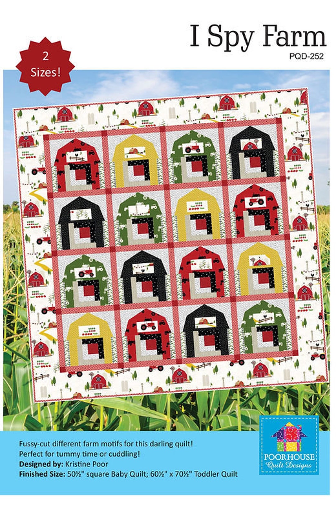 Poor House Quilt Designs I Spy Farm Quilt Pattern (2 Size Variations ...
