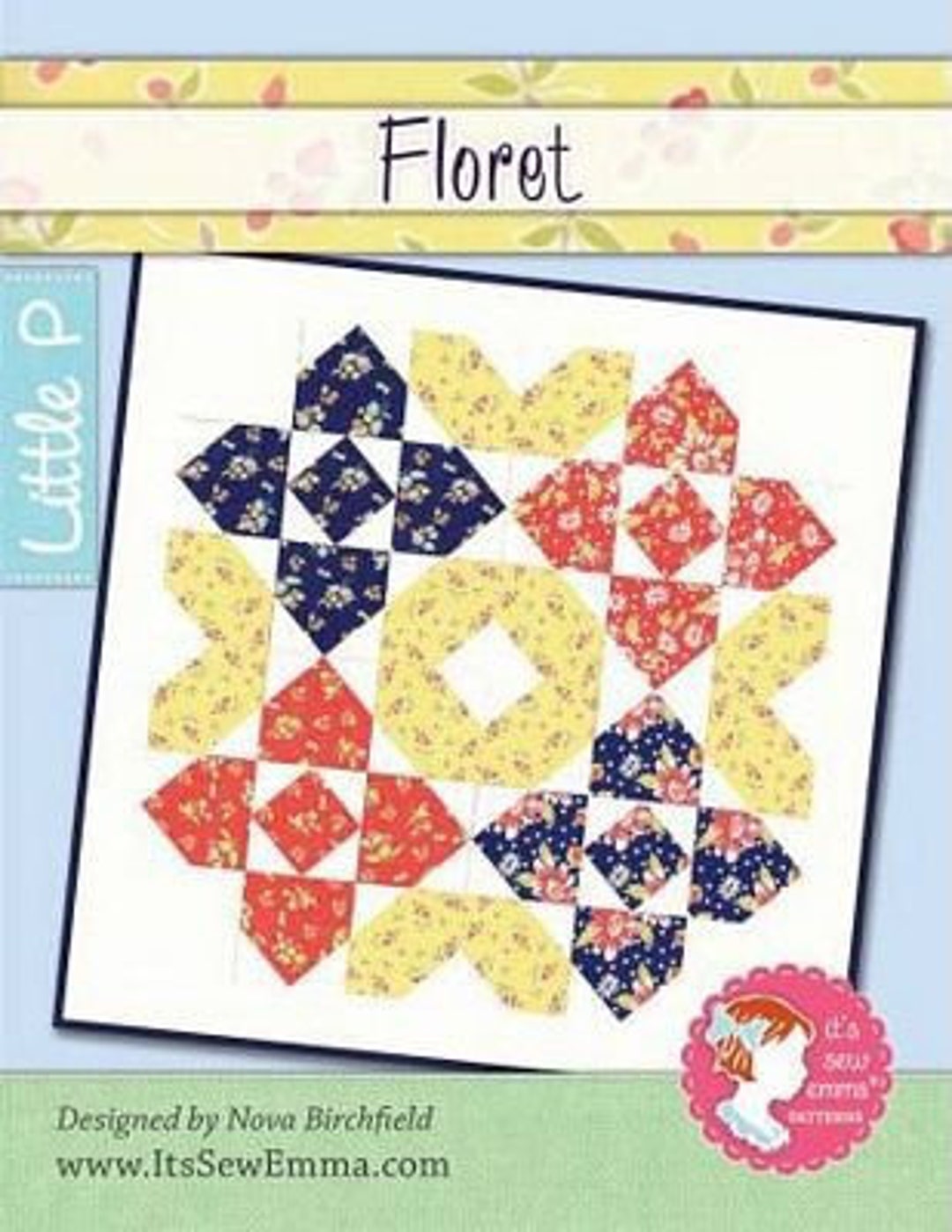 Its Sew Emma Floret Quilt Pattern Finished Size 42.5x42.5 - Etsy Canada