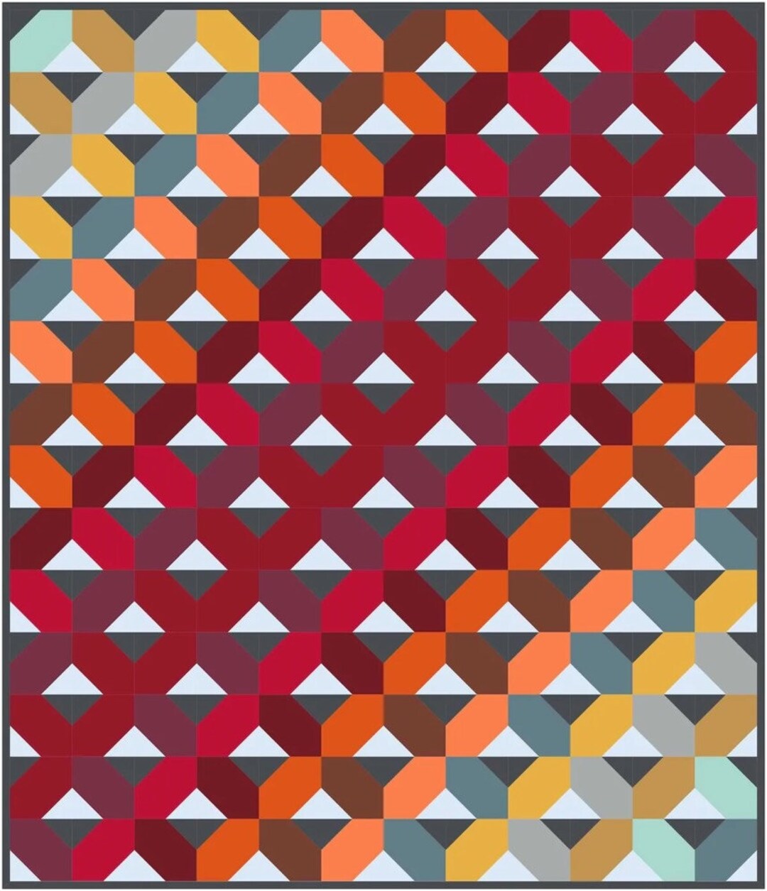 LAST ONE!! Gourmet Quilter Colour Wave Quilt Pattern Finished Size: 48 ...
