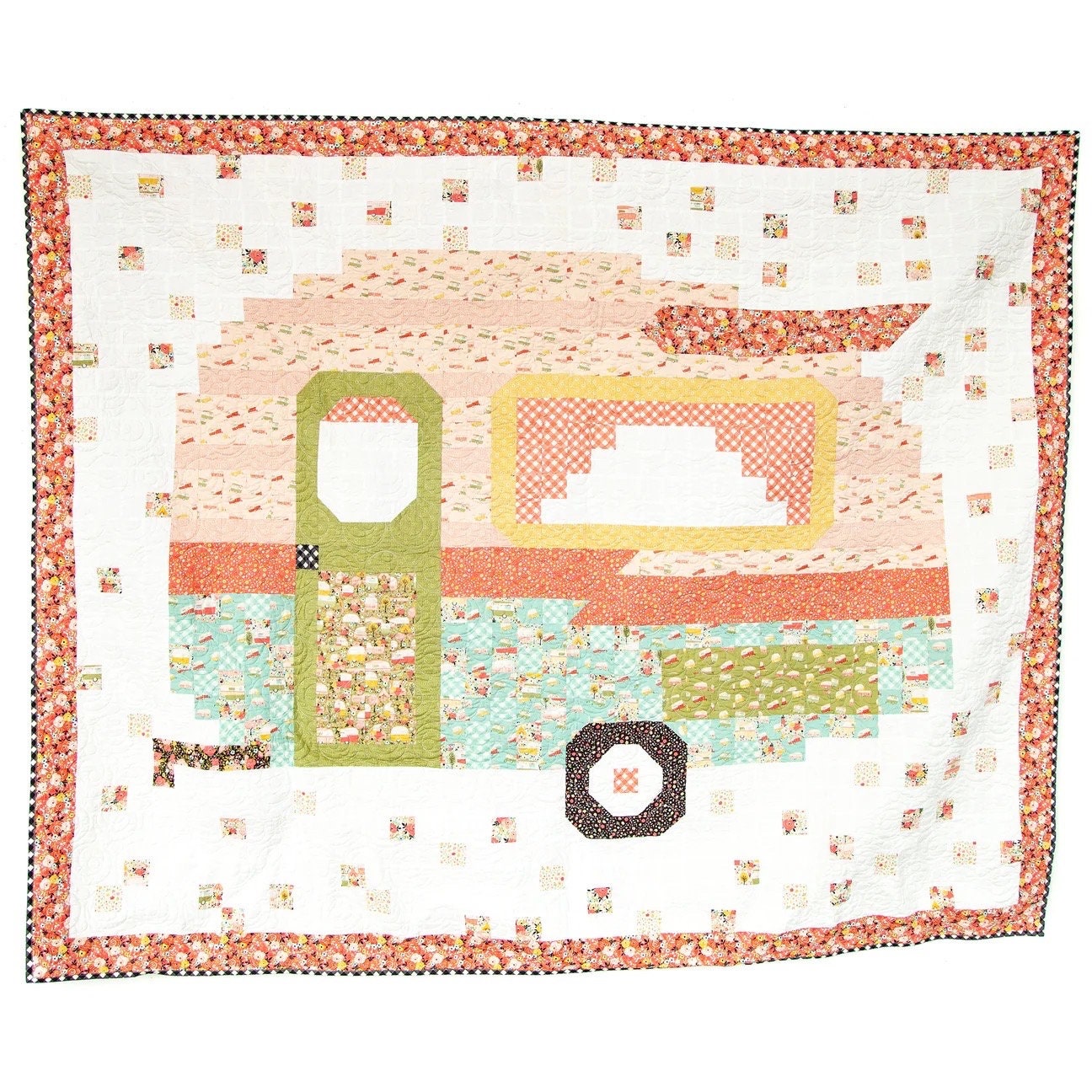 Flamingo Toes Happy Camper Quilt Pattern Finished Size: 86"x70" - Etsy