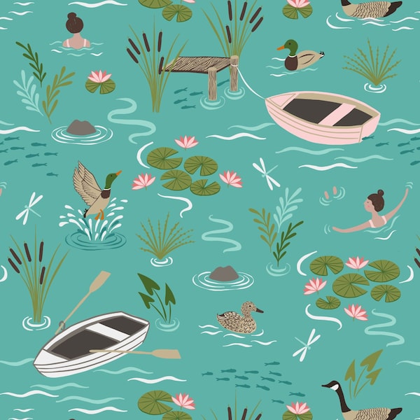 Lake Fabric - Etsy