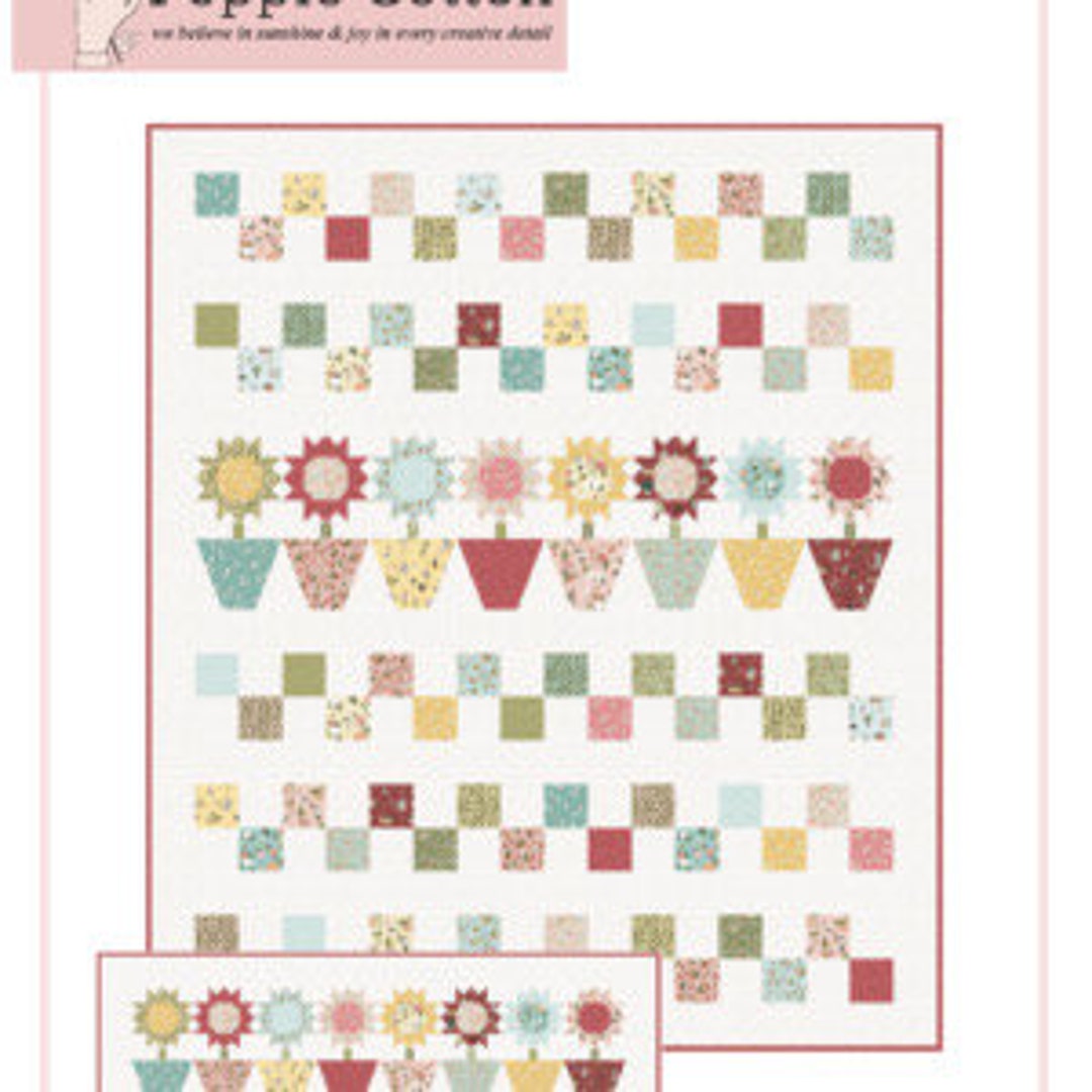 LAST RESTOCK!! Poppie Cotton Sunshine in A Pot Quilt Kit Featuring ...