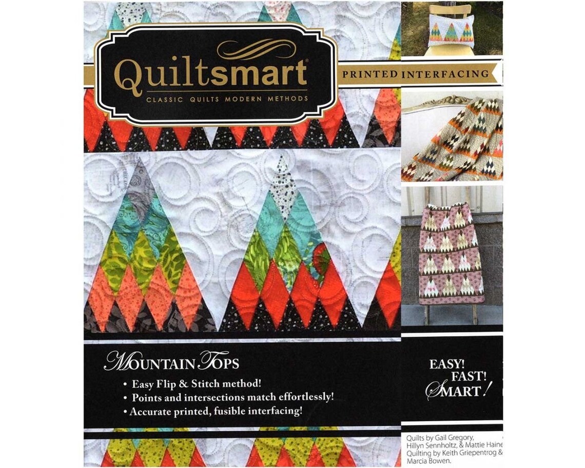 Quiltsmart Mountain Tops Quilt Printed Interfacing & Instructions Pack ...