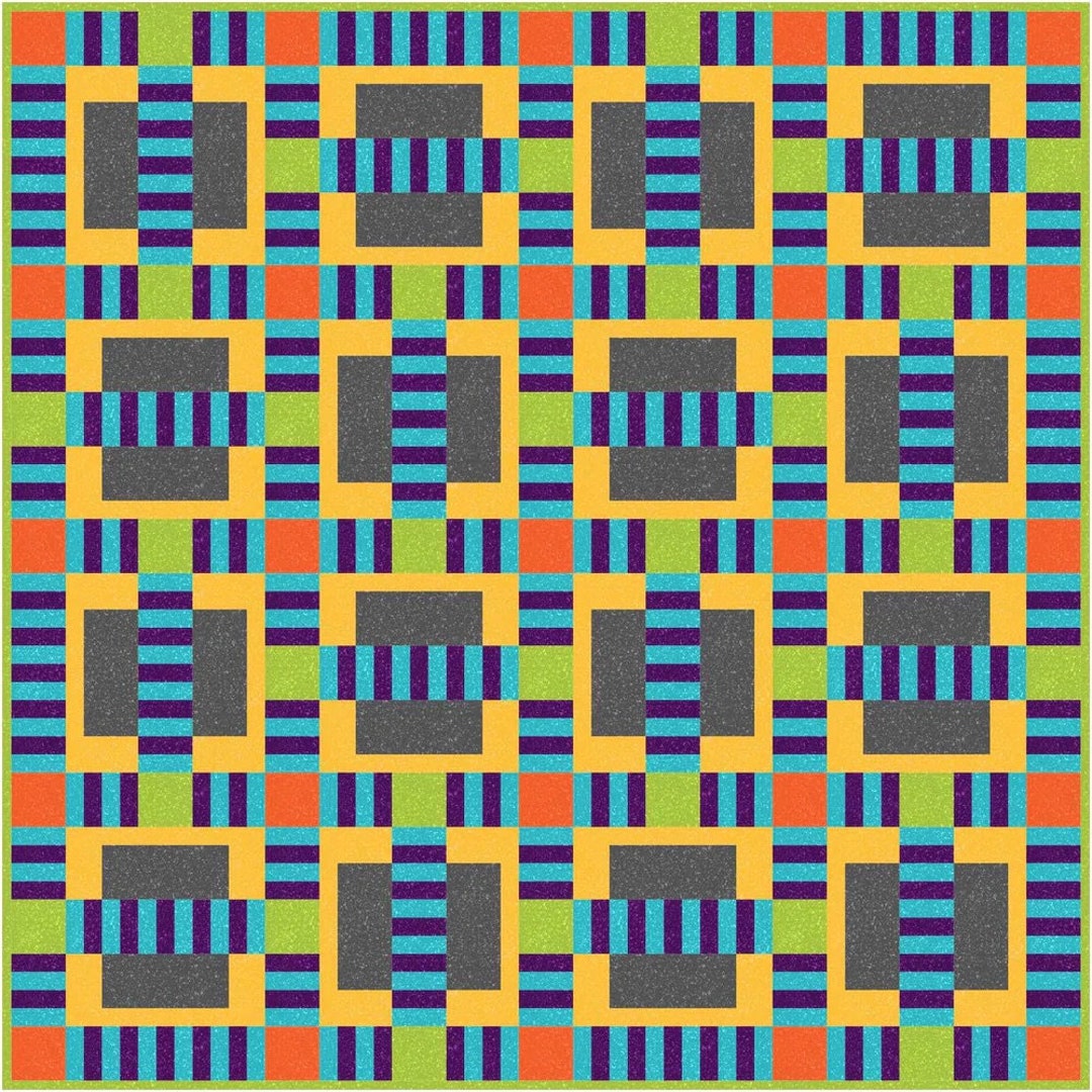 Gourmet Quilter Boxed in Quilt Pattern Finished Size: 59"x59" - Etsy