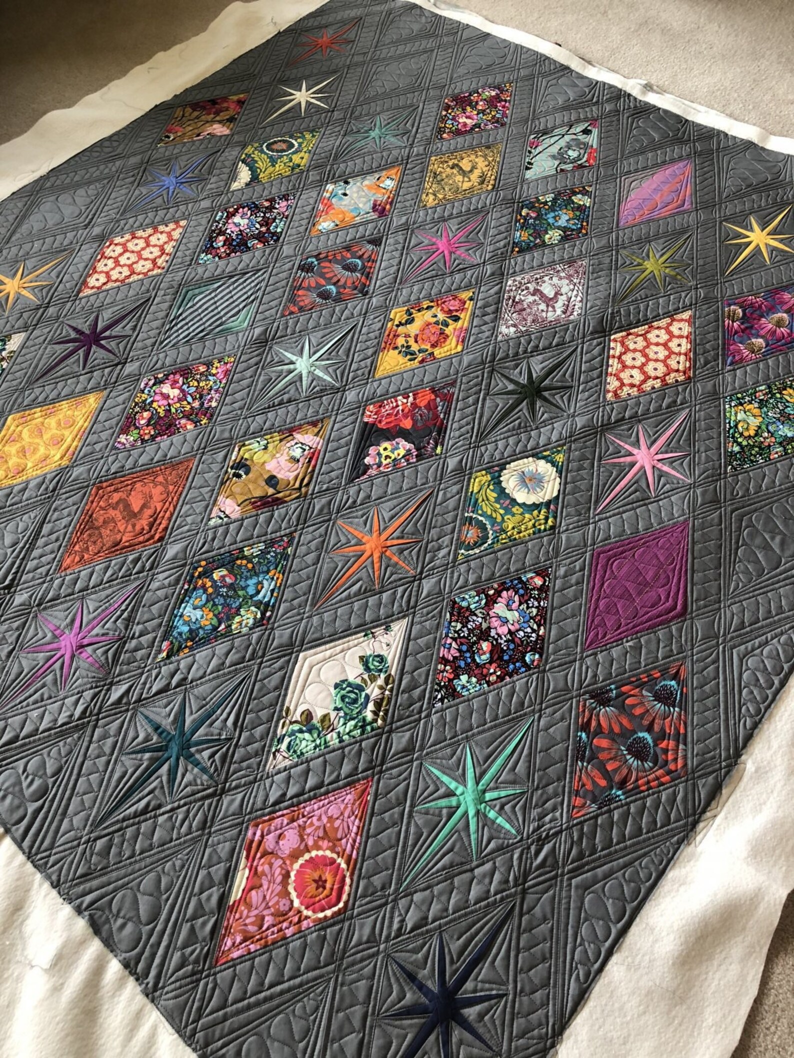 Violet Craft Atomic Starburst Quilt Pattern (finished Size 66"x73") - Etsy