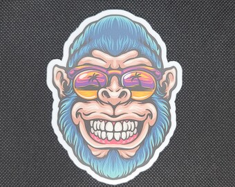 Chimpanzee Sticker - Etsy