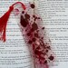 Laminated Bloody Acrylic Paint Bookmark Customizable Red and - Etsy