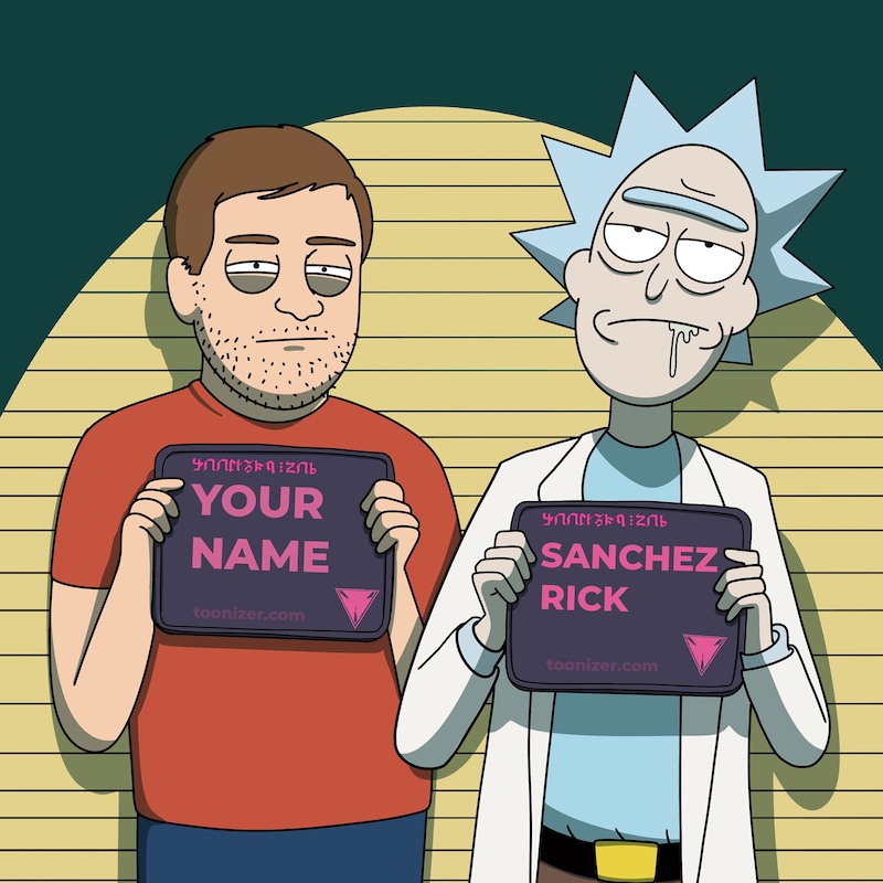 Rick Morty Portrait - Etsy