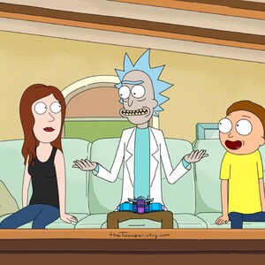 Rick Cartoon Portrait, Cartoon Christmas Card, Rick and Morty Mugshot ...