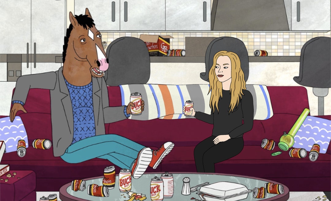 Custom Bojack Cartoon Portrait, Bojack Horsman Poster, Bojack Horsman ...