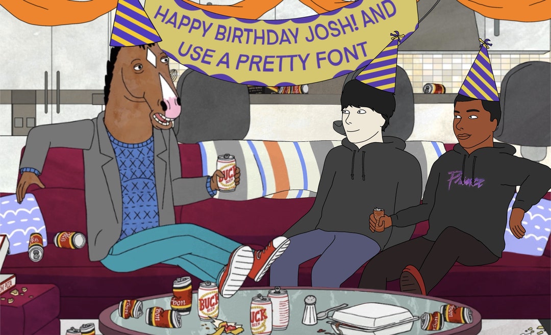 Personalized Cartoon Portrait, Bojack Horseman Poster, Horseman Cartoon ...