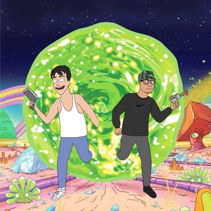 Rick Cartoon Portrait, Cartoon Christmas Card, Rick and Morty Mugshot ...