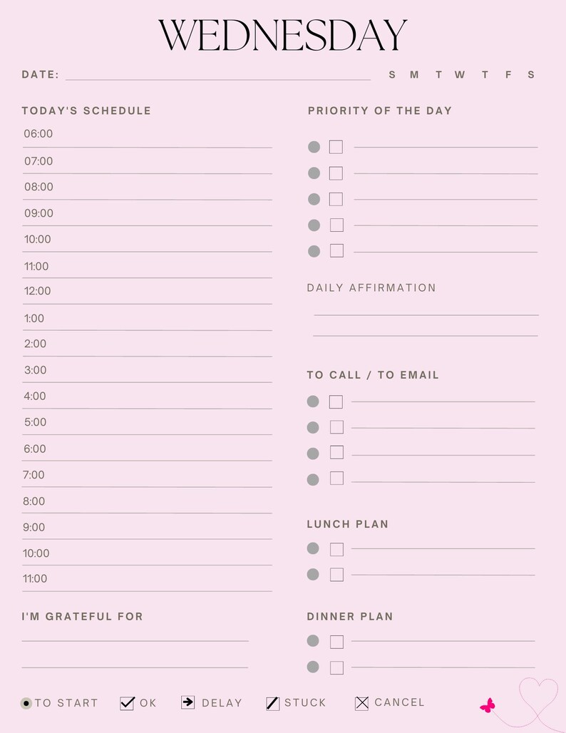 Weekly Planner, Printable Weekly Planner, Daily Planner, Instant ...