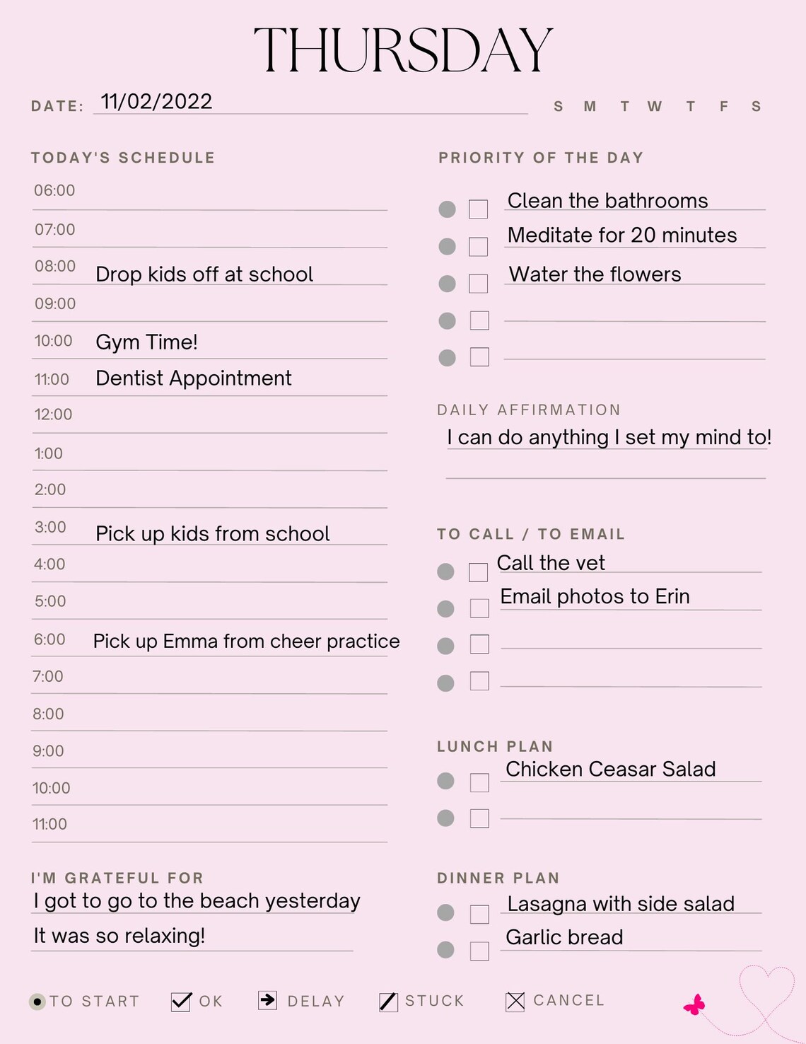 Weekly Planner Printable Weekly Planner Daily Planner - Etsy