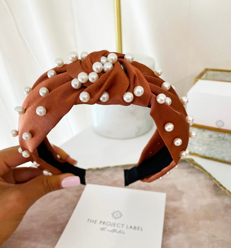 Knot Pearl Headband Pearl Headband Bridal Headband Etsy