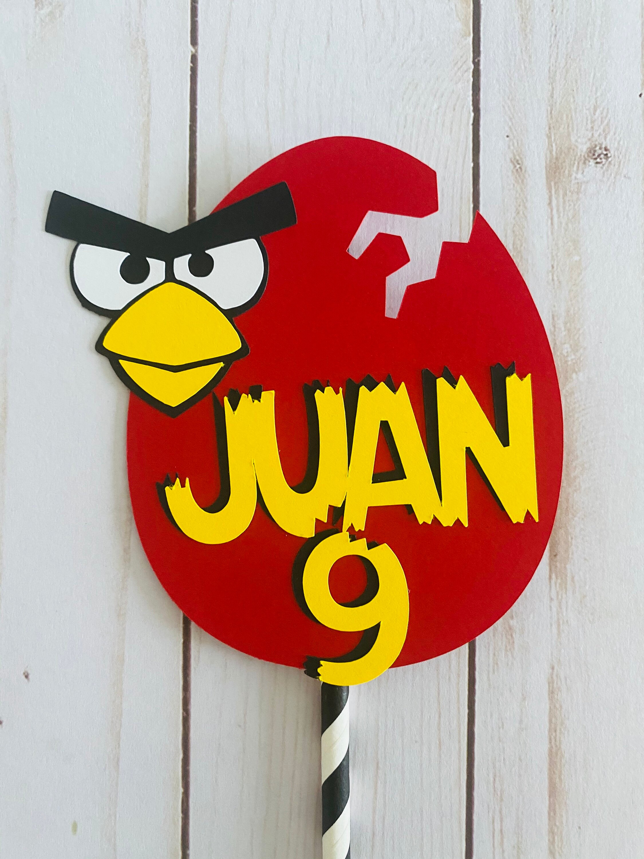 Angry Birds Inspired Cake Topper Gamer Birthday Party - Etsy