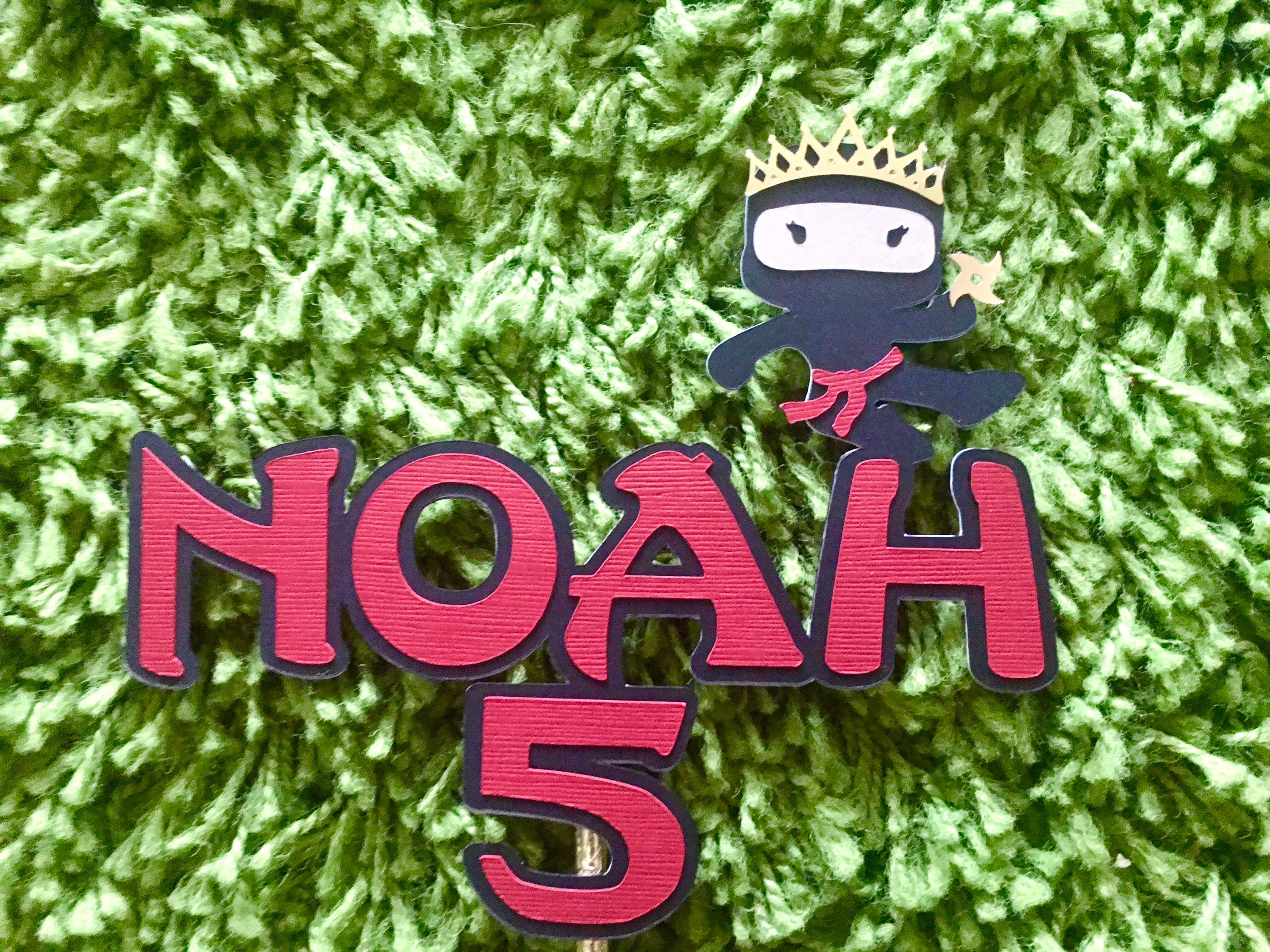 Ninja Cake Topper Princess Cake Topper Ninja Party Ninja - Etsy