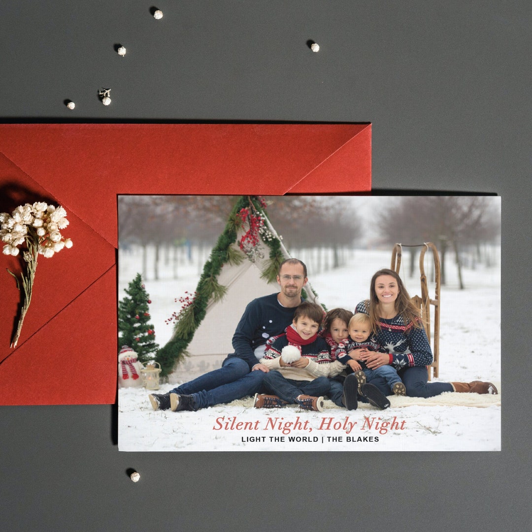 Simple Christmas Card Design Customized Digital Holiday - Etsy