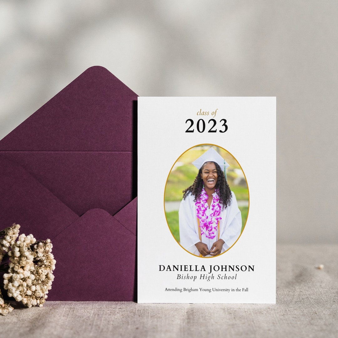 Simple Canva Graduation Template, Customizable High School Graduation ...