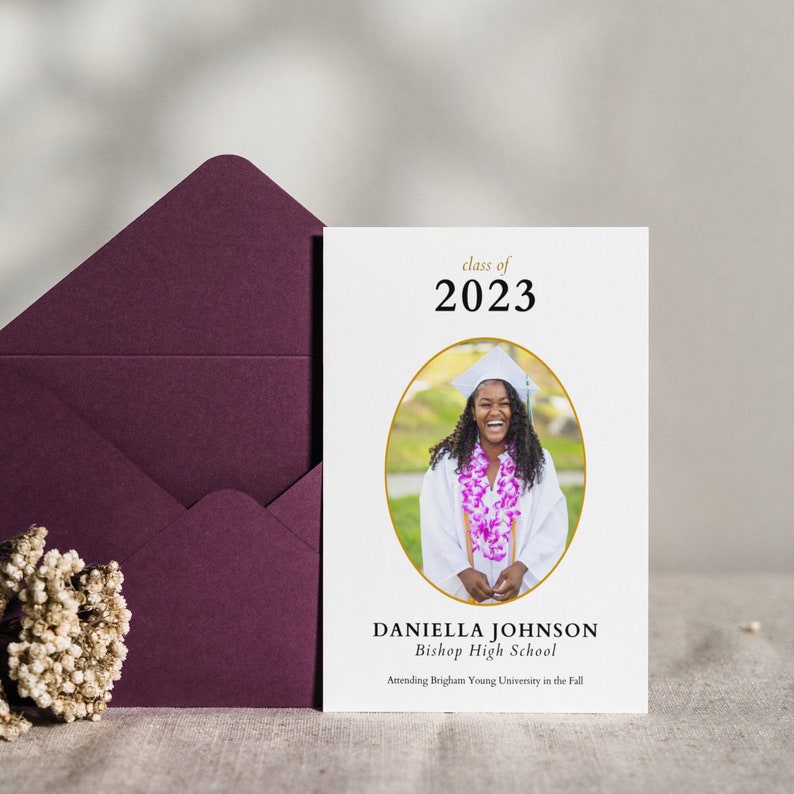 Simple Canva Graduation Template, Customizable High School Graduation ...