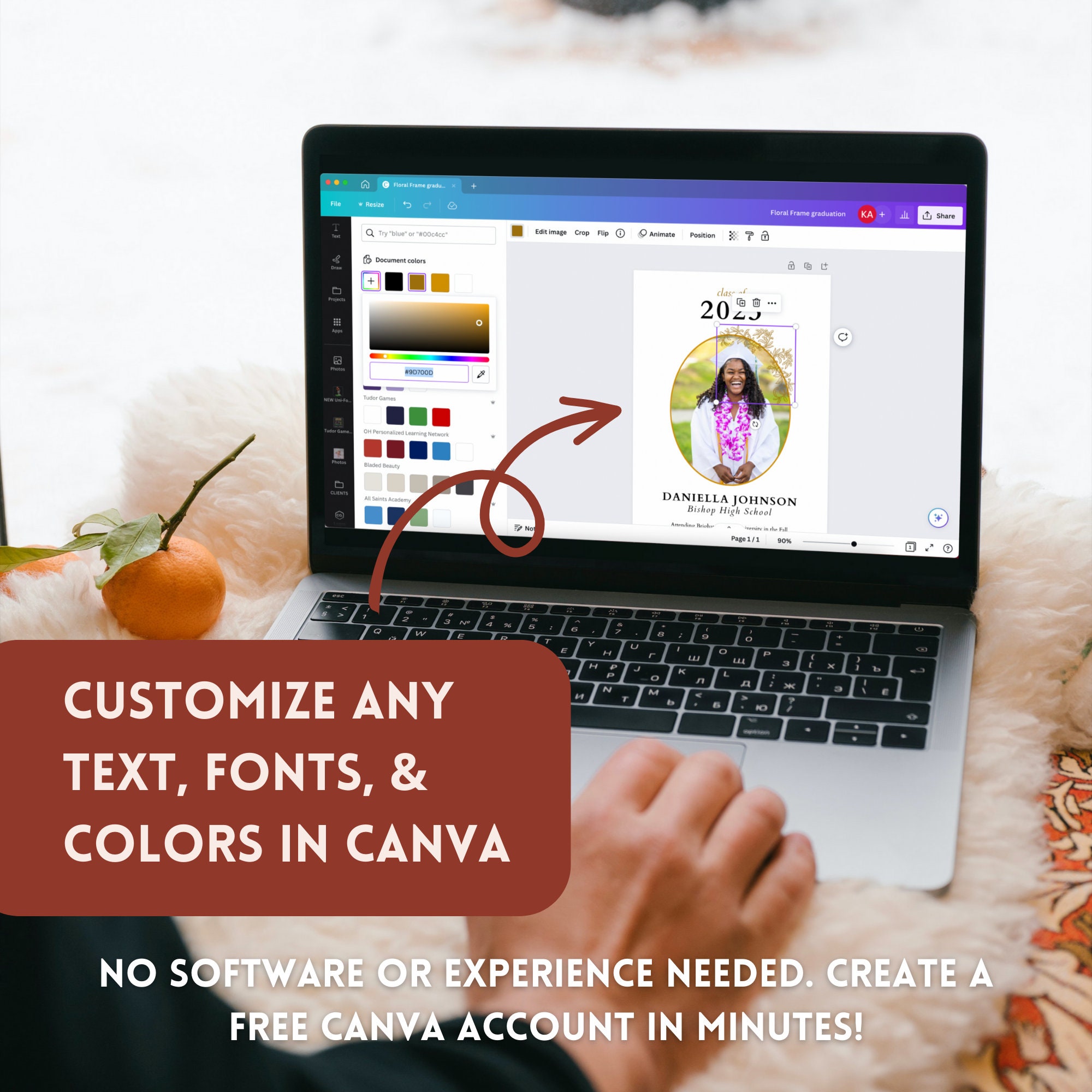 Simple Canva Graduation Template, Customizable High School Graduation ...