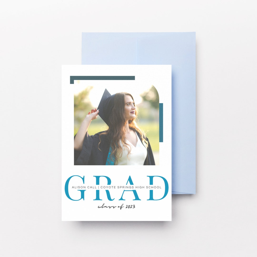 Modern Canva Graduation Template, Customizable High School Graduation ...