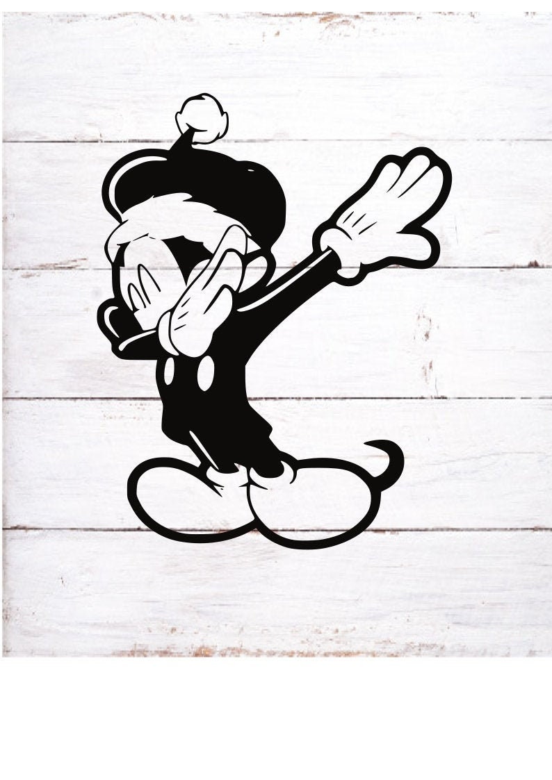 Dabbing Mickey Mouse Svg Santa Mickey Mouse SVG and PNG - Etsy