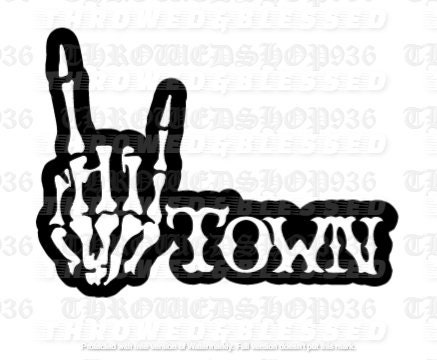 H-town Hand Gesture 4x3 Decal - Etsy UK