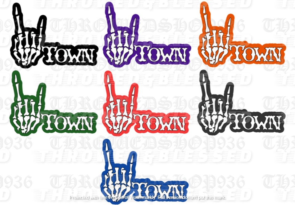 H-town Hand Gesture 4x3 Decal - Etsy UK