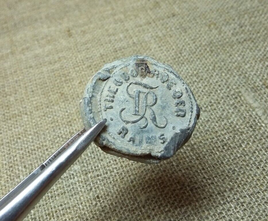 Theodor Roeder Raims - Ancient Artifact Beautiful Nice Lead Trade Seal 1900s #500 - Etsy