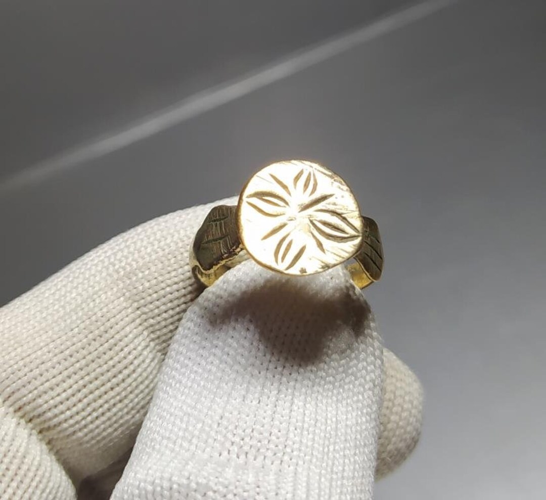Ancient Medieval Ring With Engraving, Original Medieval Jewelry, Rare ...