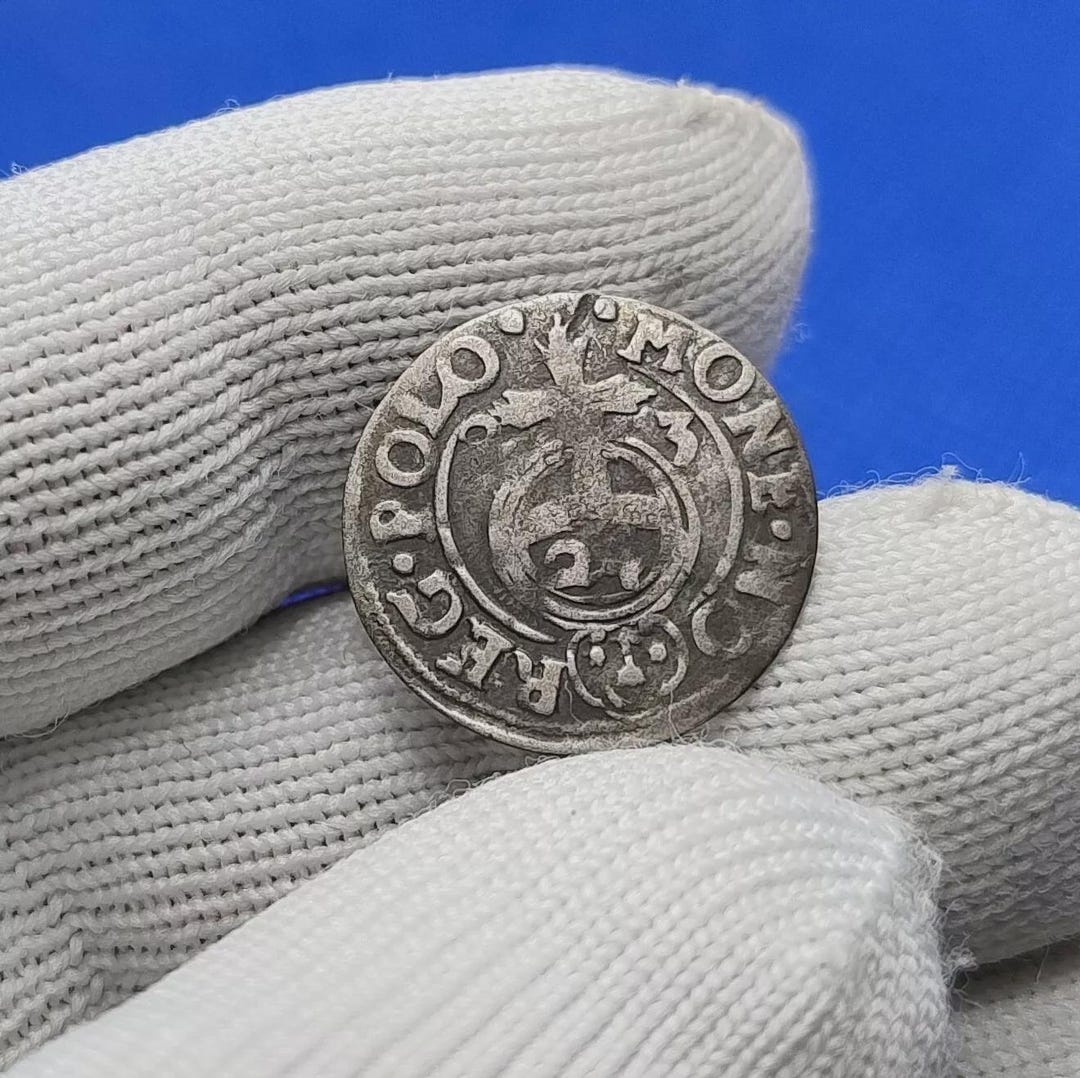 European Renaissance Medieval Era -1623 Year 1/24 Silver Poltorak Coin ...
