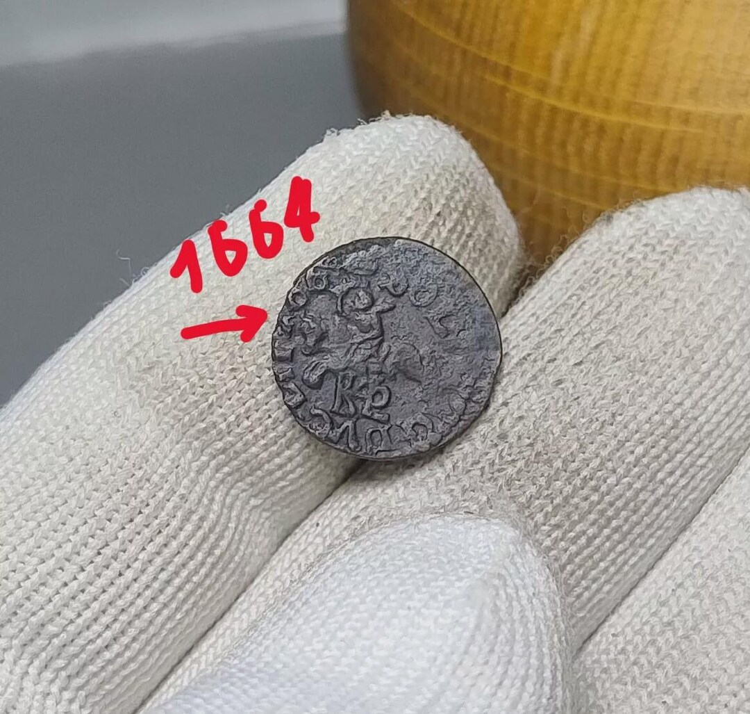 Ancient Coin 1664 Boratynka Solid Schilling Coin – Poland Lithuania ...
