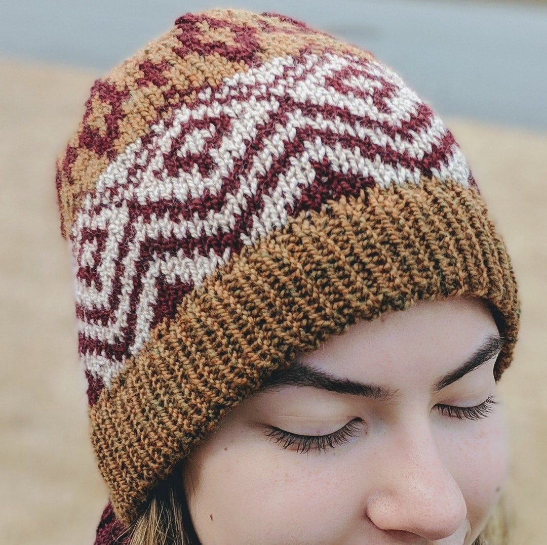 Patron de tricot - Bonnet fleur de feu - Etsy France