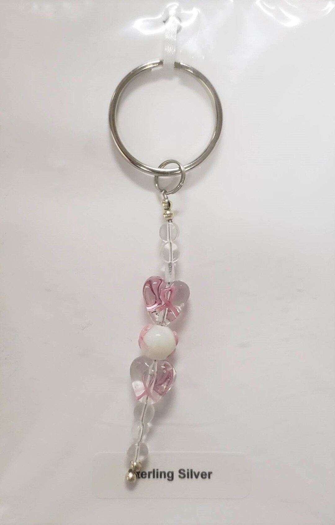 Sterling Silver Breast Cancer Awareness,sterling Silver Key Chain ...