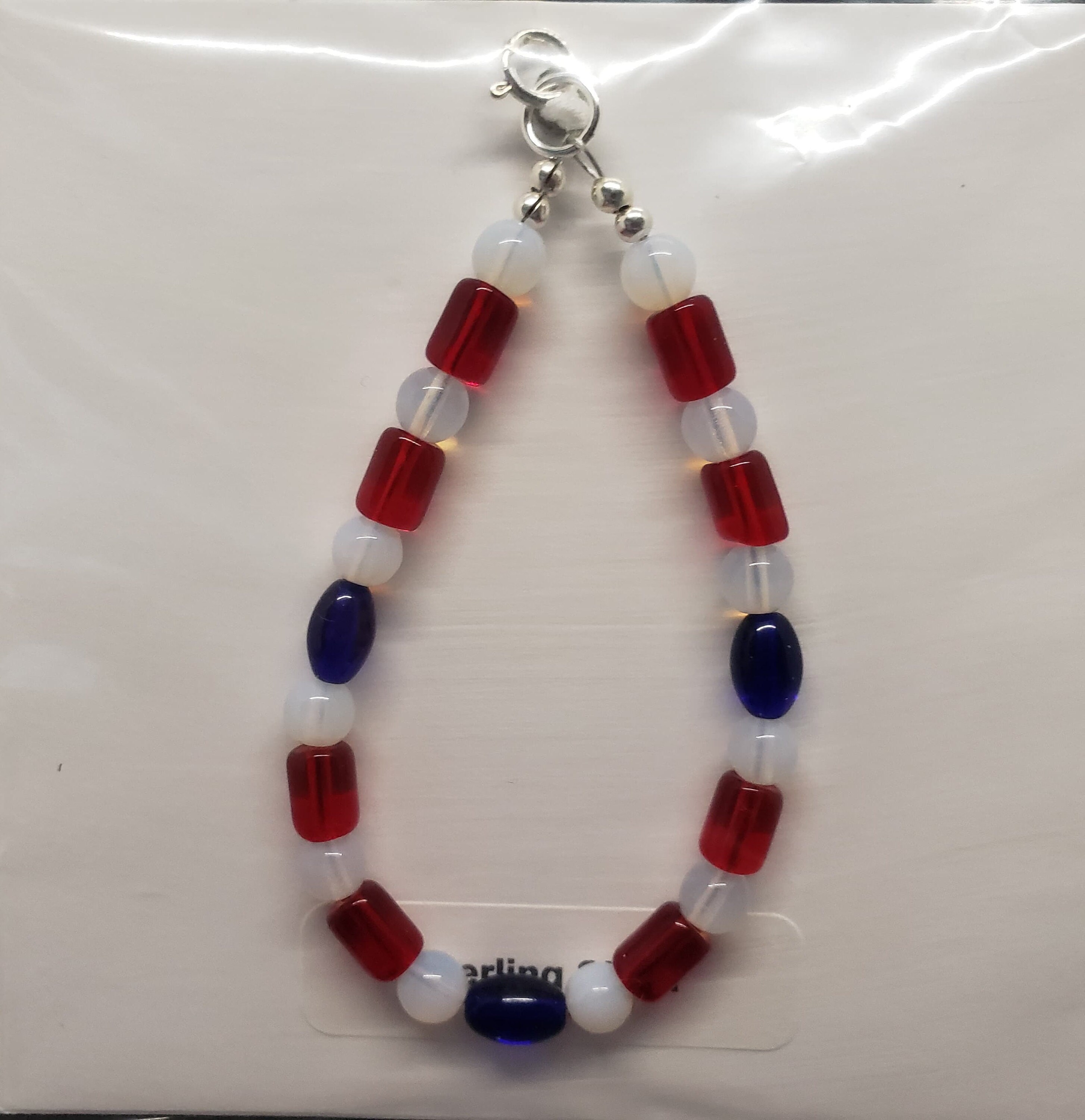 Red, White and Blue Bracelet,flag Day Jewelry,4th of July Jewelry ...