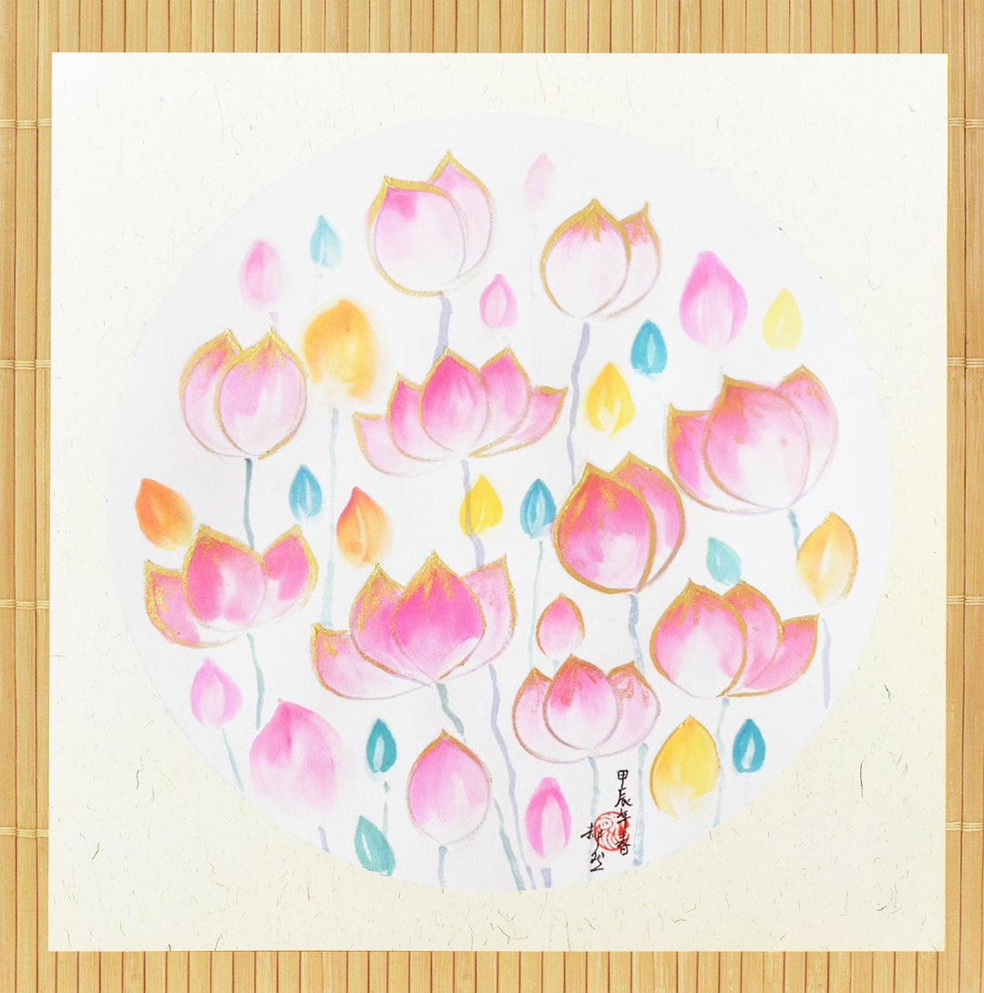 RAN ART - Summer Lotus Flowers - Original Sumi-e Chinese Painting - Etsy