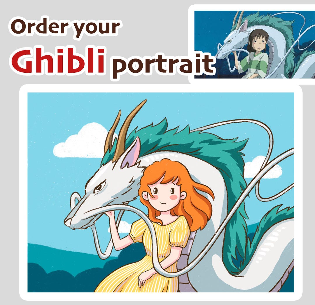 Ghibli Portrait, Draw You in Ghibli World, Ghibli Art, Kiki, Chihiro ...