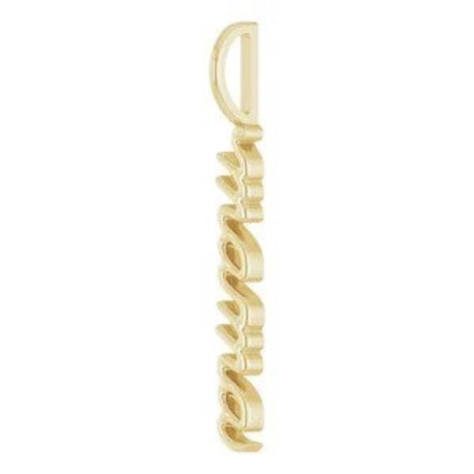 14k Gold Mama Pendant / Solid Gold Mama Charm / Handmade Mother Charm ...