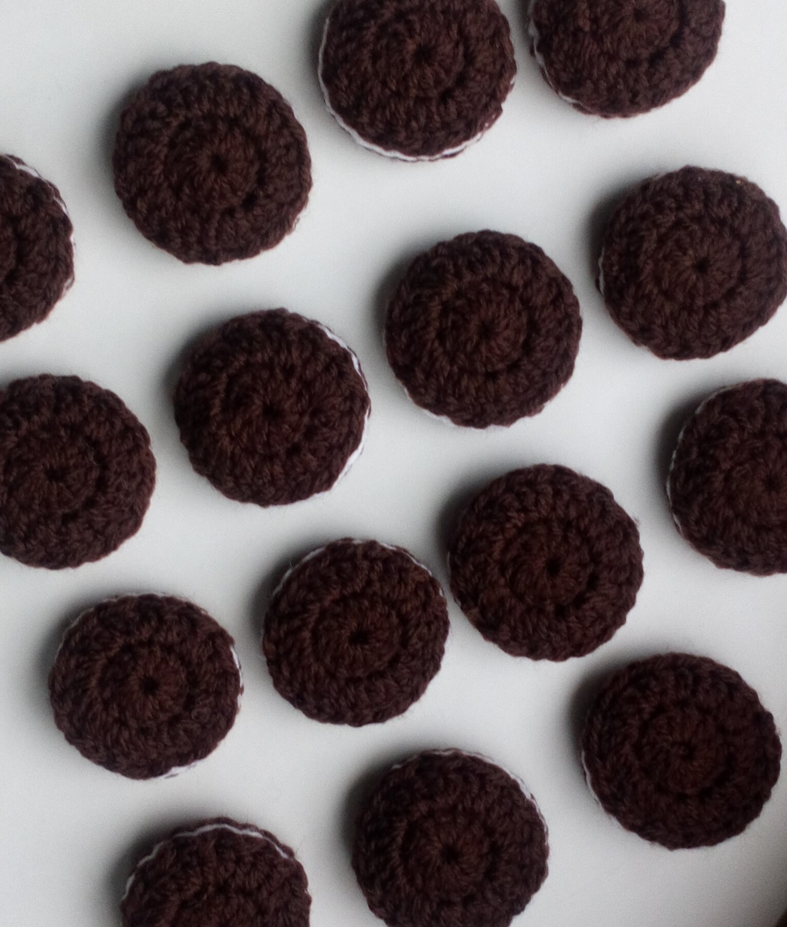 Stuffed Animals & Plushies Toys 1 piece Oreo Biscuit crocheted Handmade ...